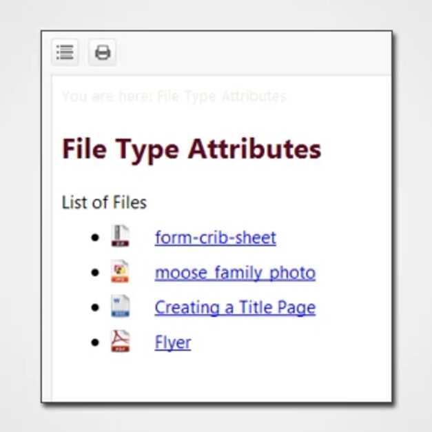 Adding Icons to Show File Types in Links